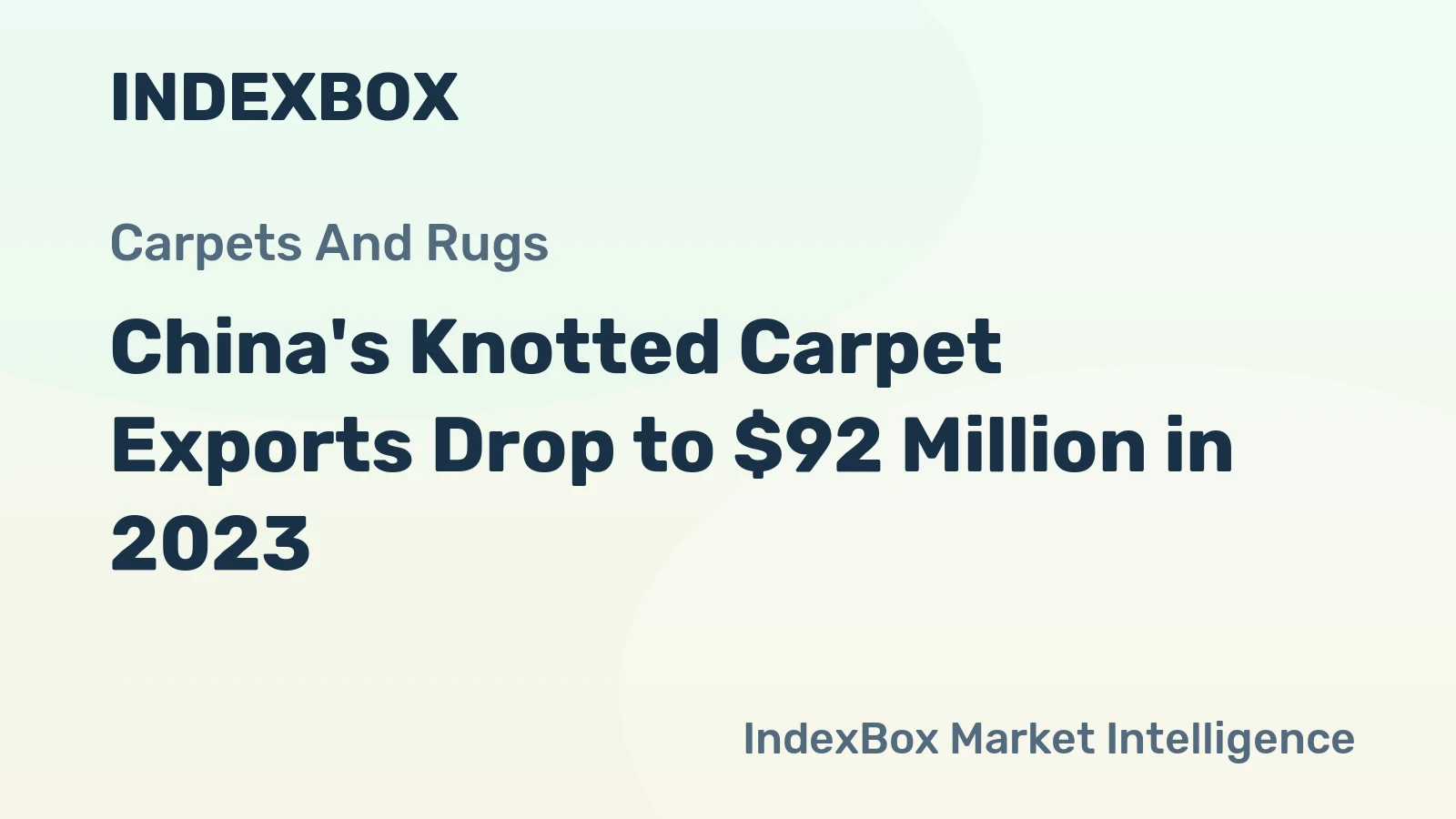 China's Knotted Carpet Exports Drop to $92 Million in 2023