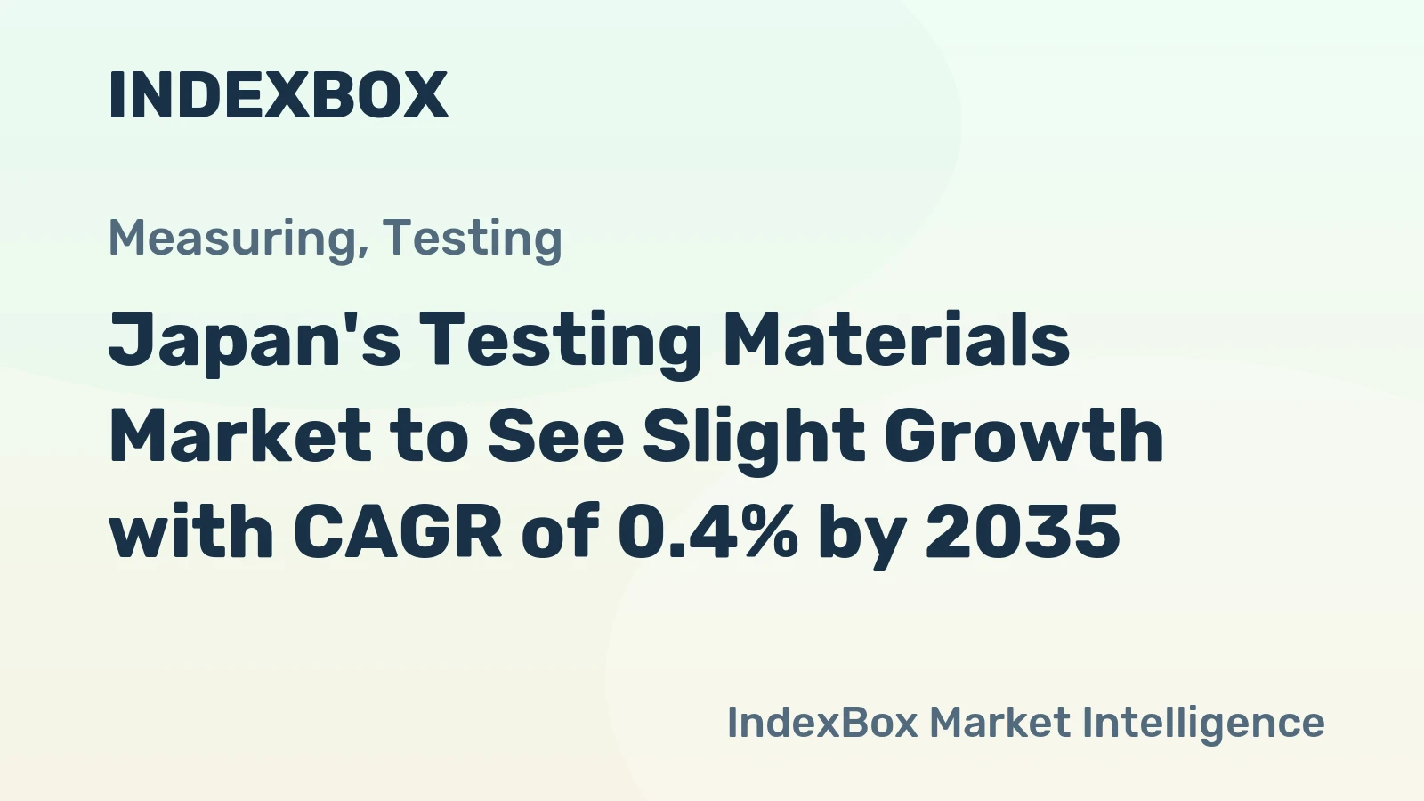 Japan's Testing Materials Market to See Slight Growth with CAGR of 0.4% by 2035