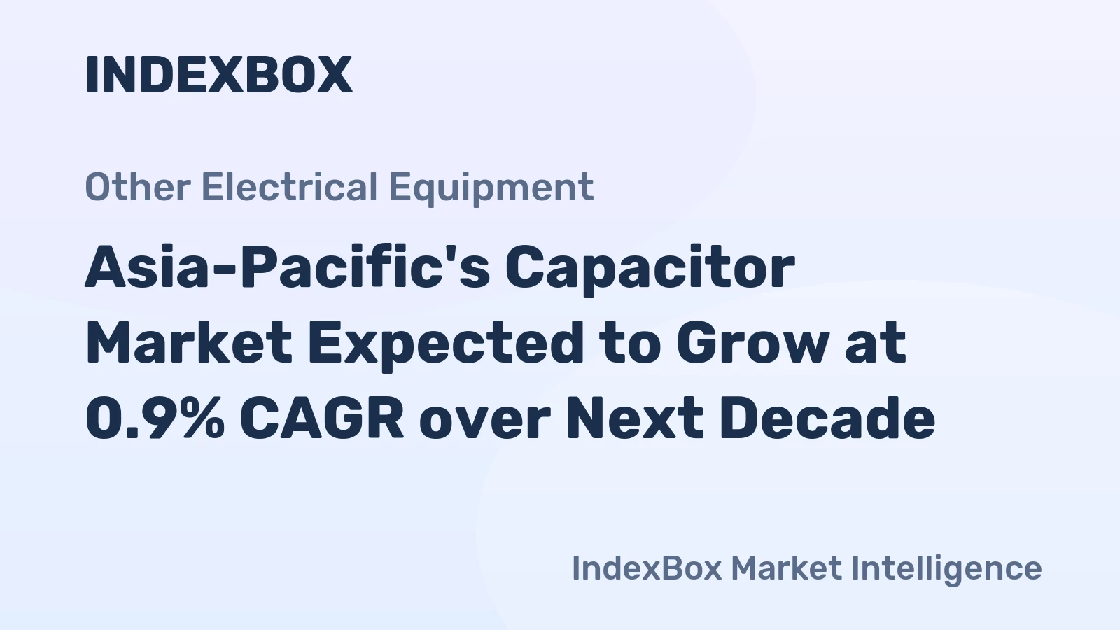 Asia-Pacific's Capacitor Market Expected to Grow at 0.9% CAGR over Next Decade