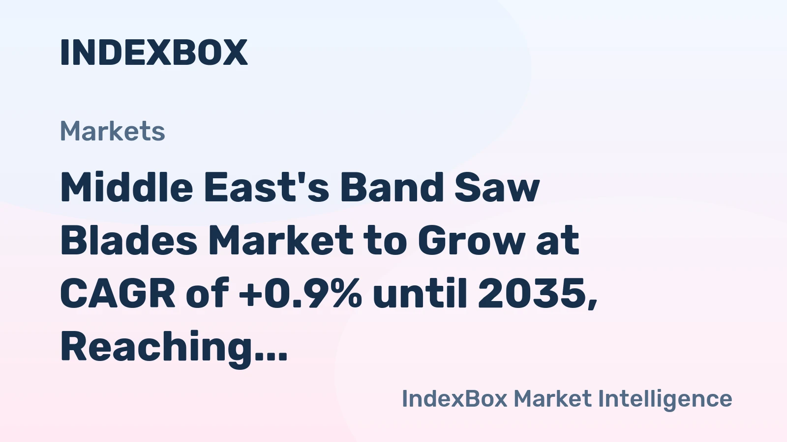 Middle East's Band Saw Blades Market to Grow at CAGR of +0.9% until 2035, Reaching 6.3K Tons