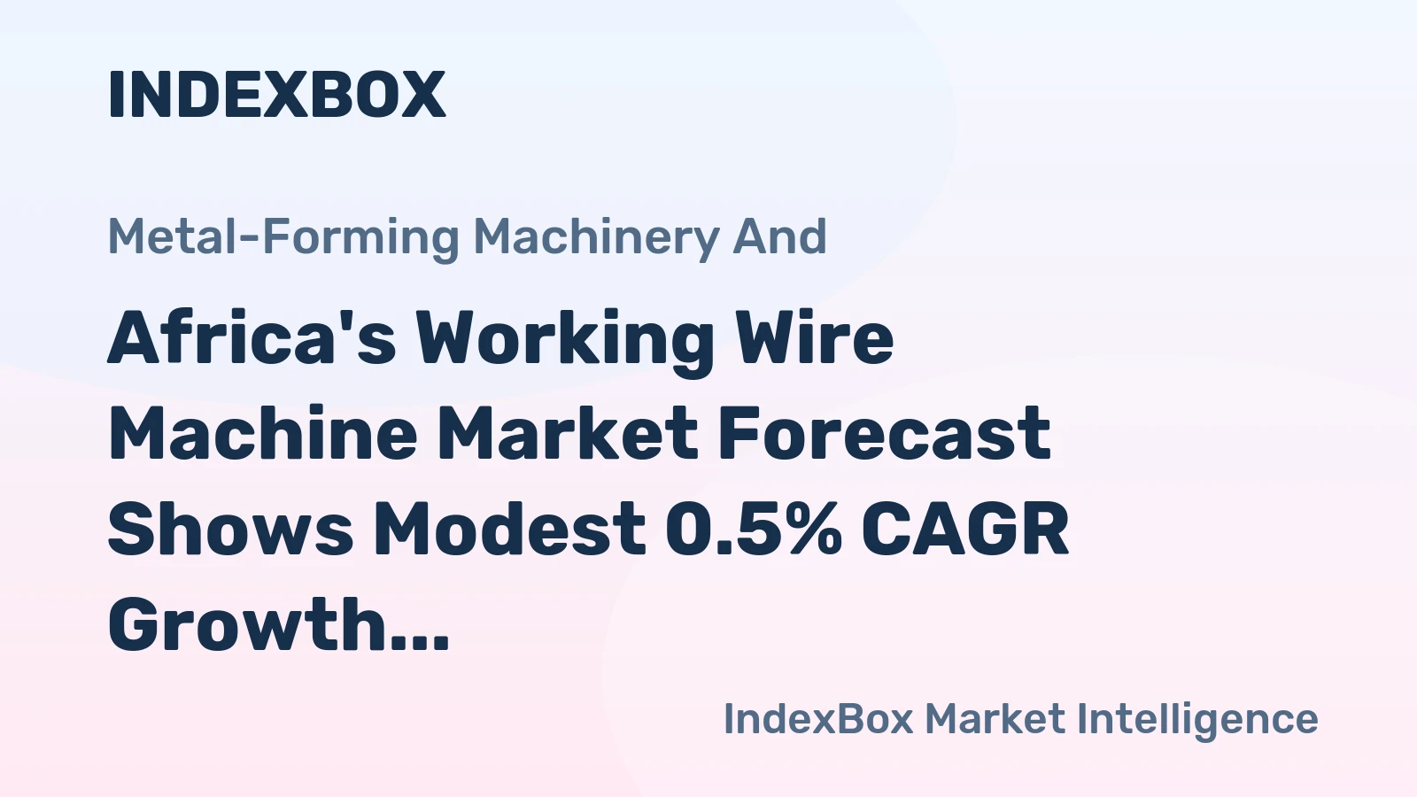 Africa's Working Wire Machine Market Forecast Shows Modest 0.5% CAGR Growth Through 2035