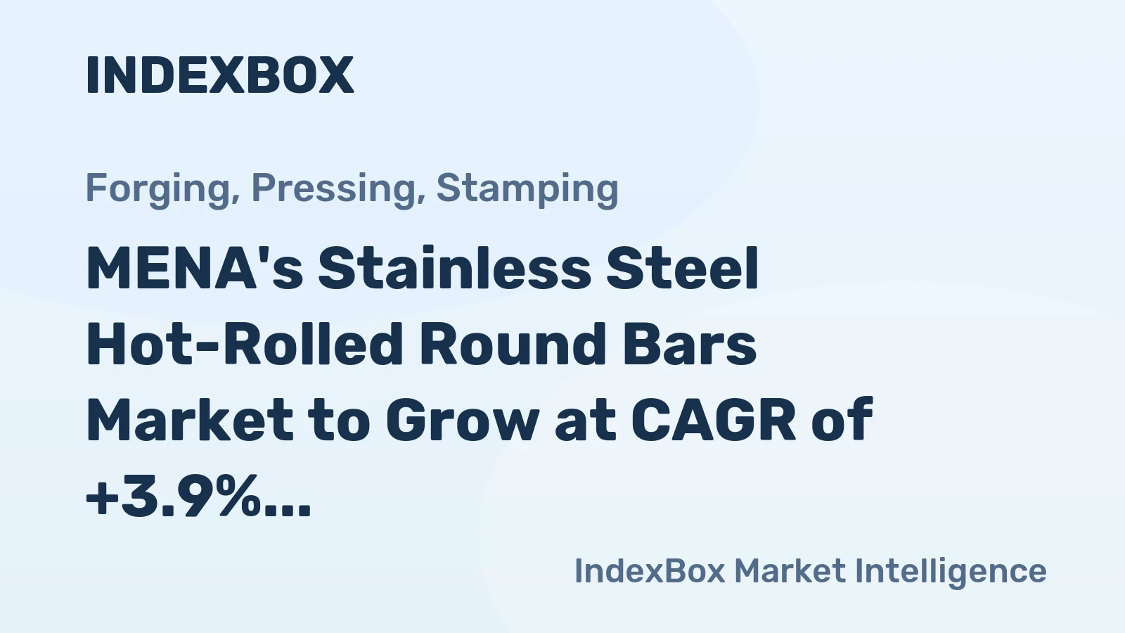 MENA's Stainless Steel Hot-Rolled Round Bars Market to Grow at CAGR of +3.9% through 2035