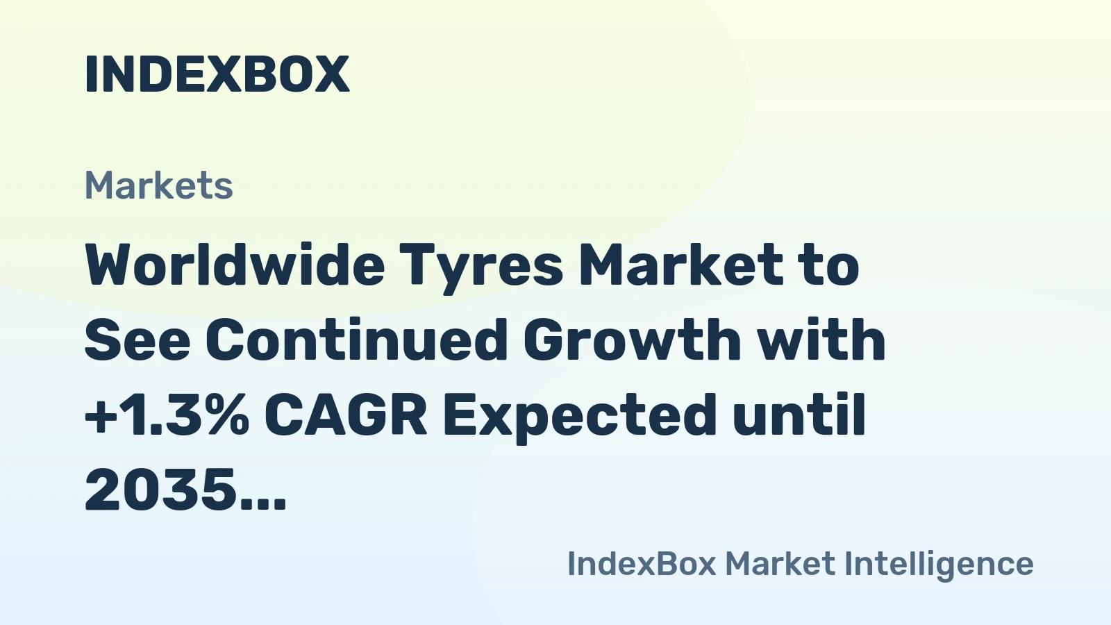 Worldwide Tyres Market to See Continued Growth with +1.3% CAGR Expected until 2035, Reaching $271.1B in Value