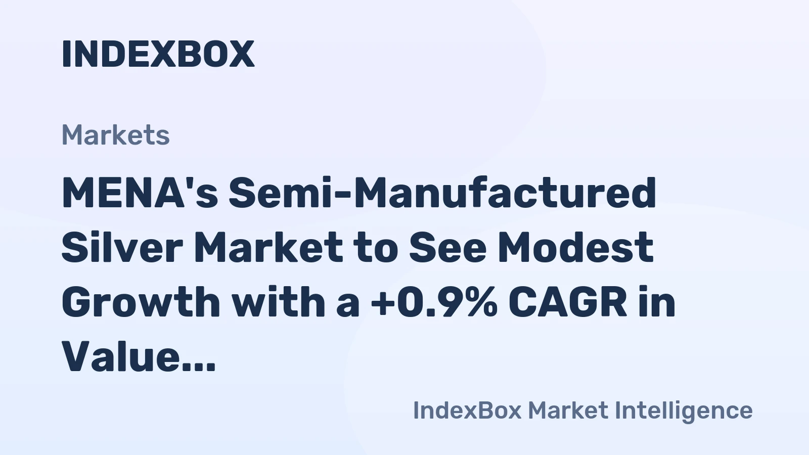 MENA's Semi-Manufactured Silver Market to See Modest Growth with a +0.9% CAGR in Value