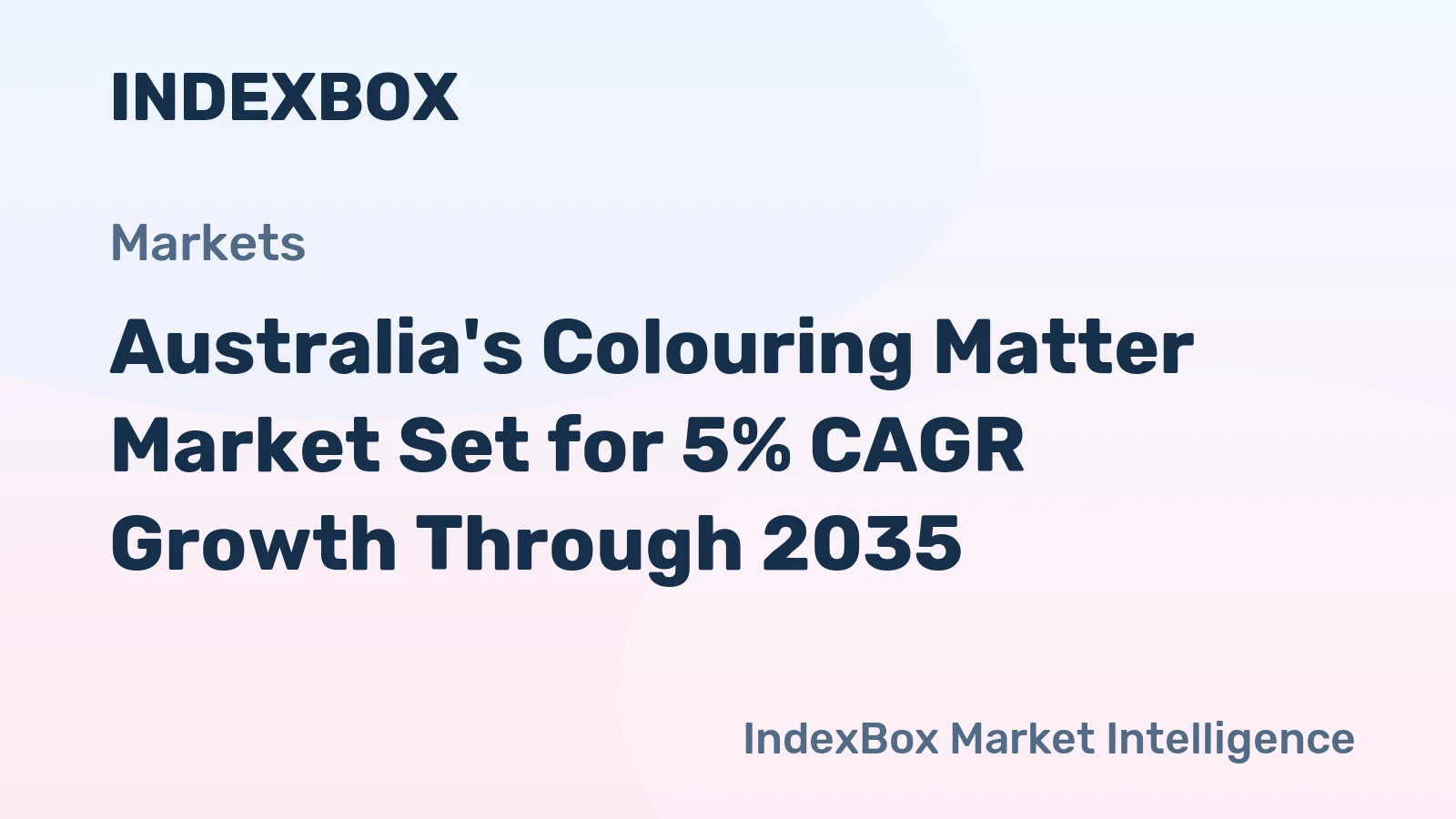 Australia's Colouring Matter Market Set for 5% CAGR Growth Through 2035