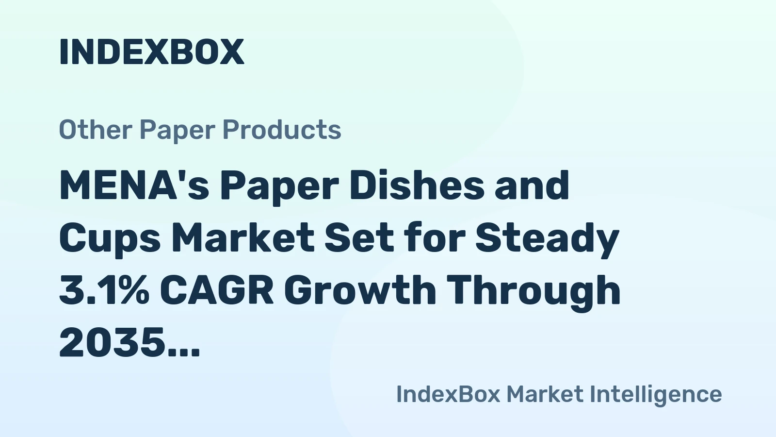 MENA's Paper Dishes and Cups Market Set for Steady 3.1% CAGR Growth Through 2035