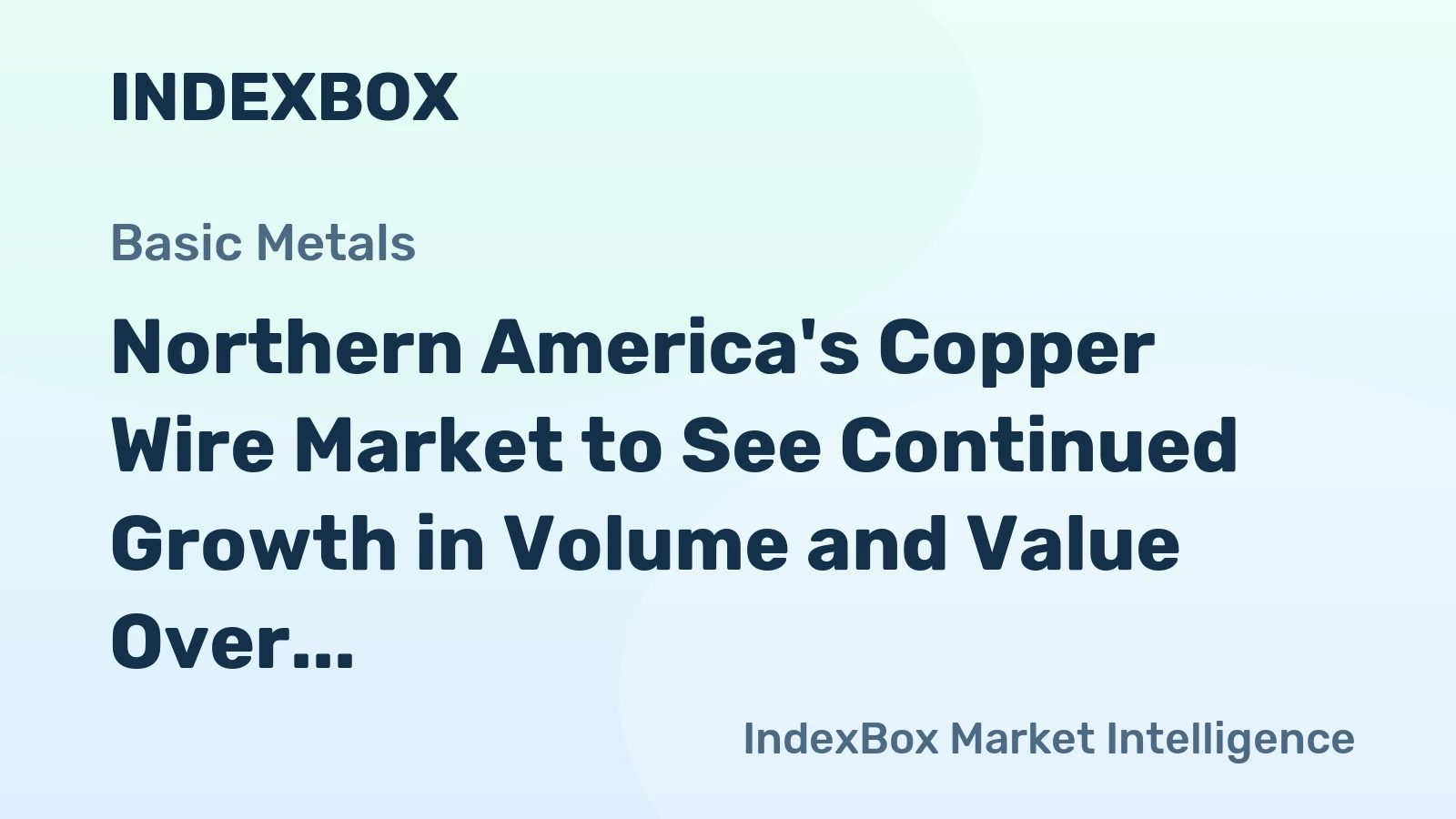 Northern America's Copper Wire Market to See Continued Growth in Volume and Value Over Next Decade