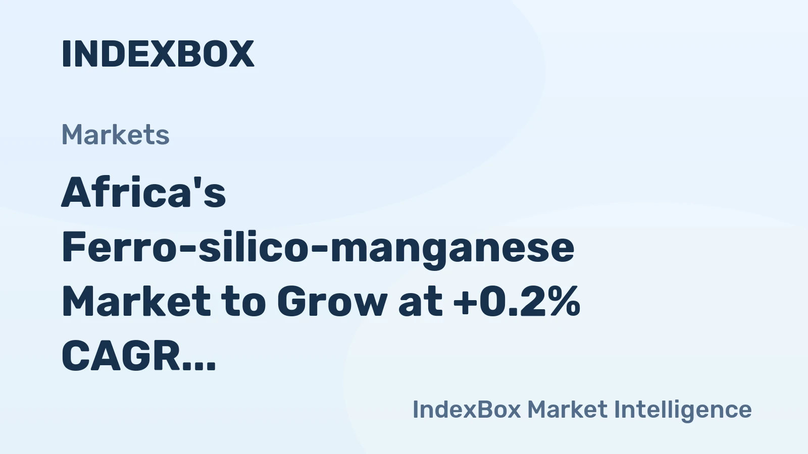 Africa's Ferro-silico-manganese Market to Grow at +0.2% CAGR, Reaching 408K Tons by 2035