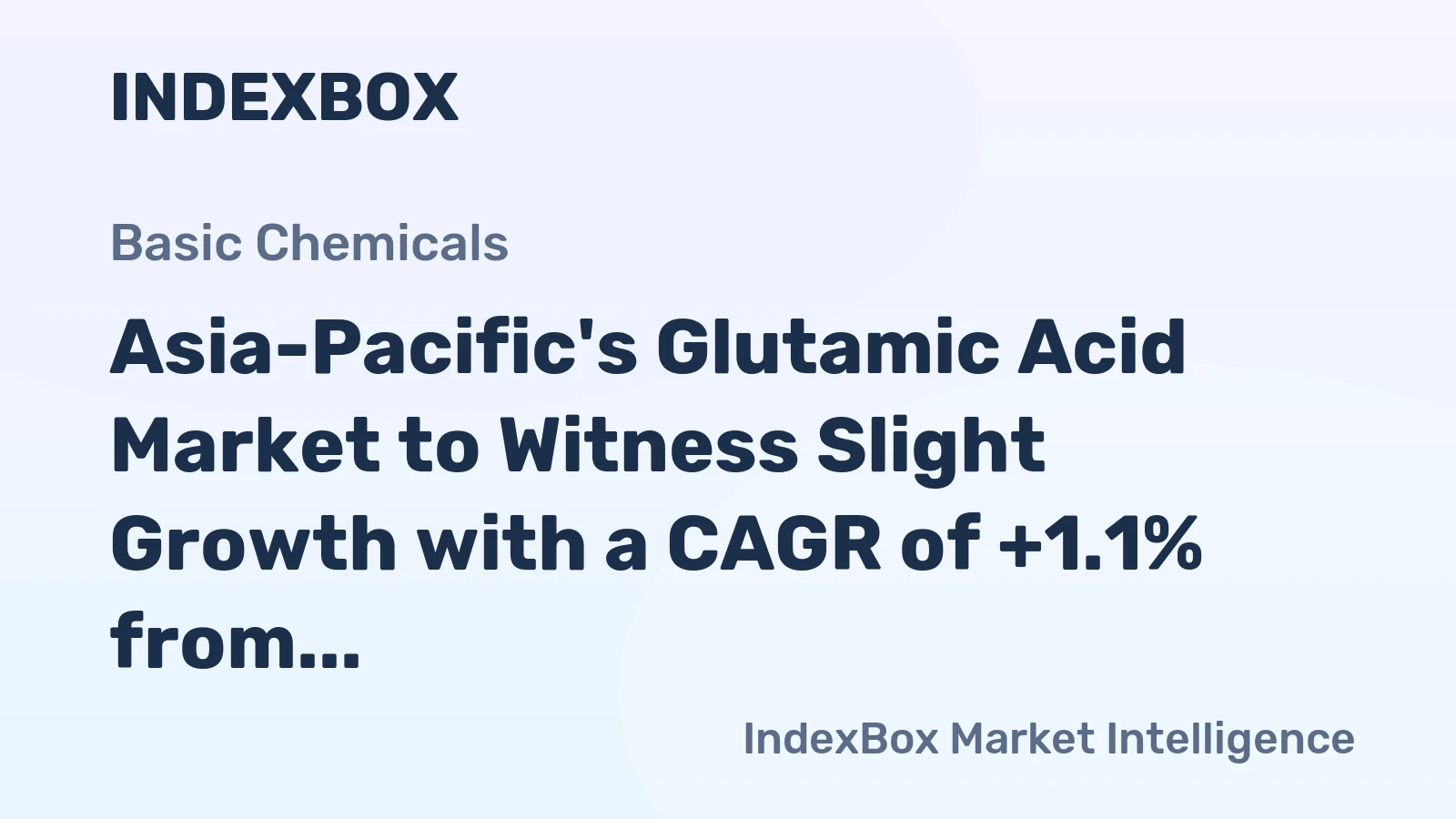 Asia-Pacific's Glutamic Acid Market to Witness Slight Growth with a CAGR of +1.1% from 2024 to 2035