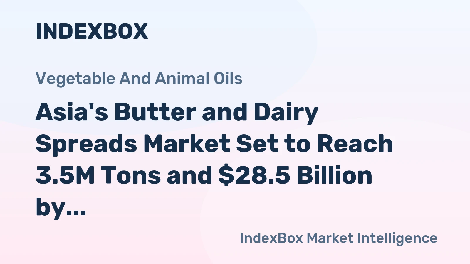 Asia's Butter and Dairy Spreads Market Set to Reach 3.5M Tons and $28.5 Billion by 2035