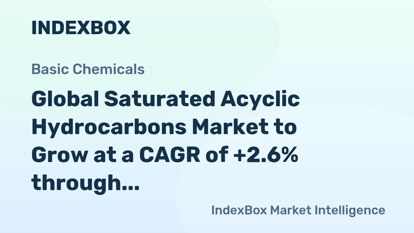 Global Saturated Acyclic Hydrocarbons Market to Grow at a CAGR of +2.6% through 2035