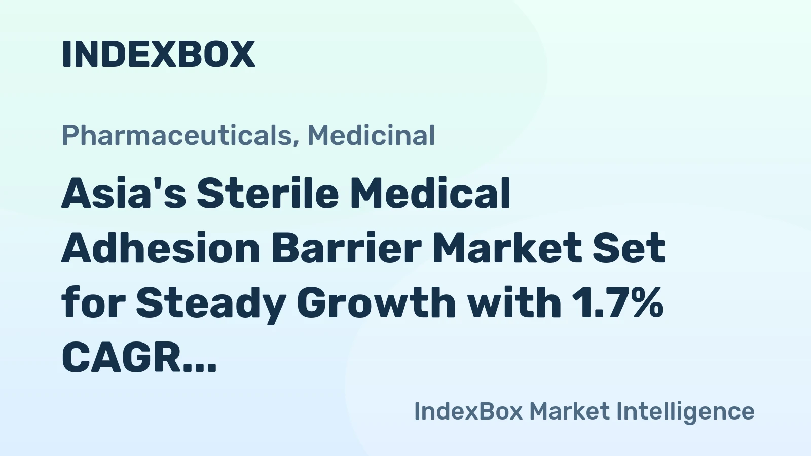 Asia's Sterile Medical Adhesion Barrier Market Set for Steady Growth with 1.7% CAGR Through 2035