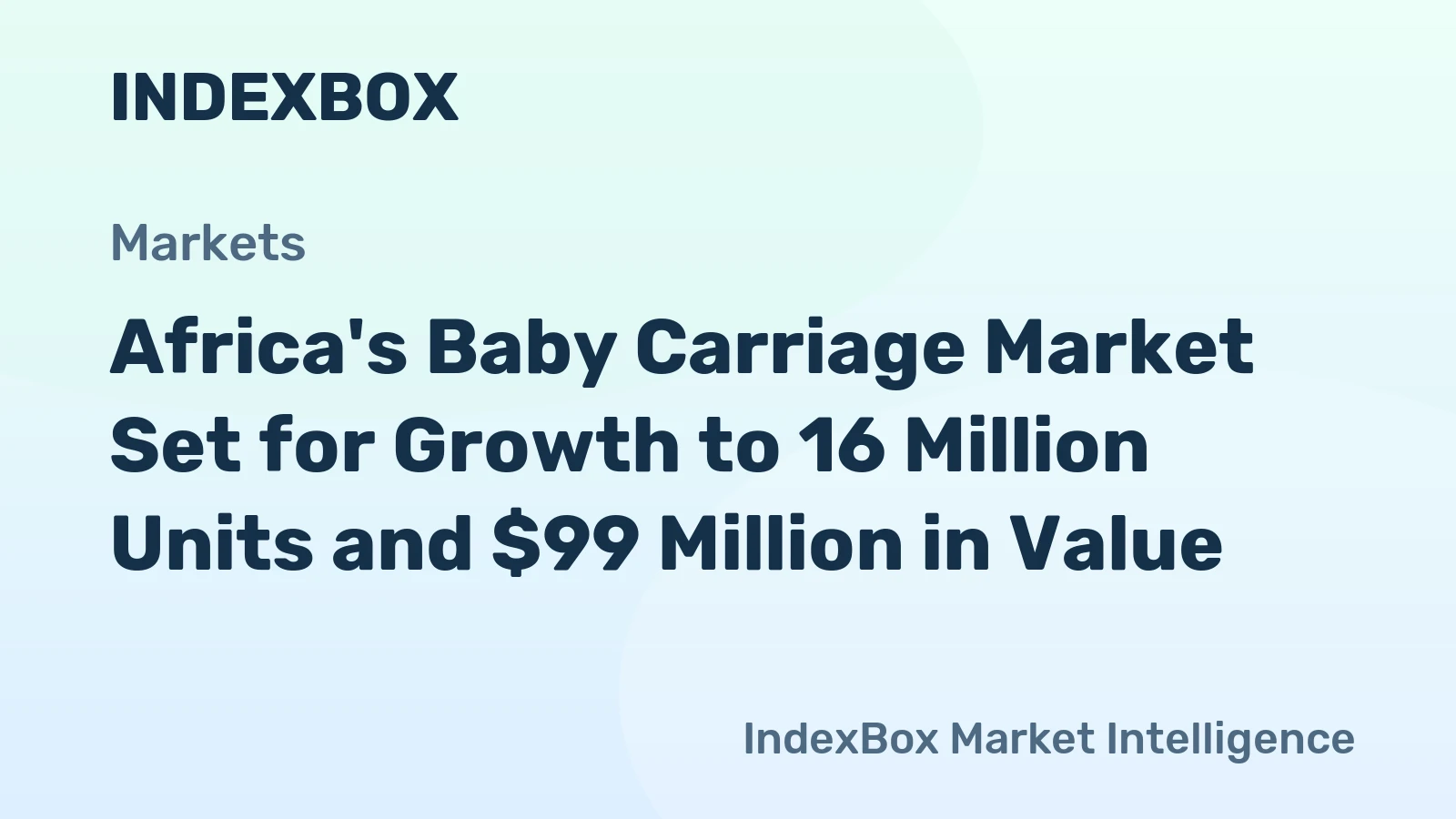 Africa's Baby Carriage Market Set for Growth to 16 Million Units and $99 Million in Value