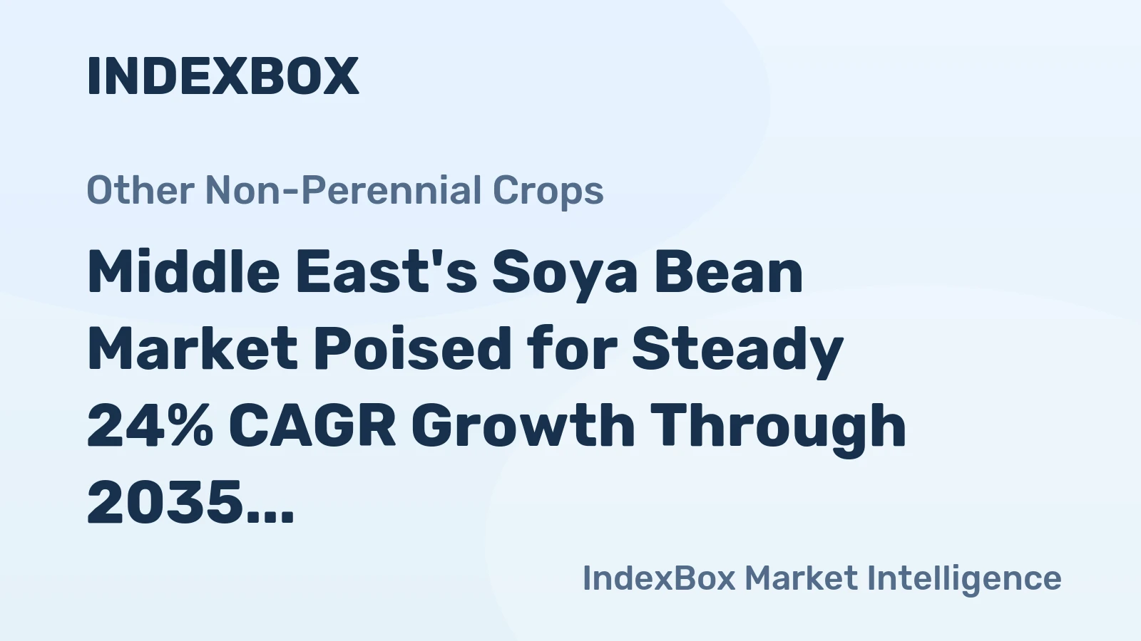 Middle East's Soya Bean Market Poised for Steady 24% CAGR Growth Through 2035