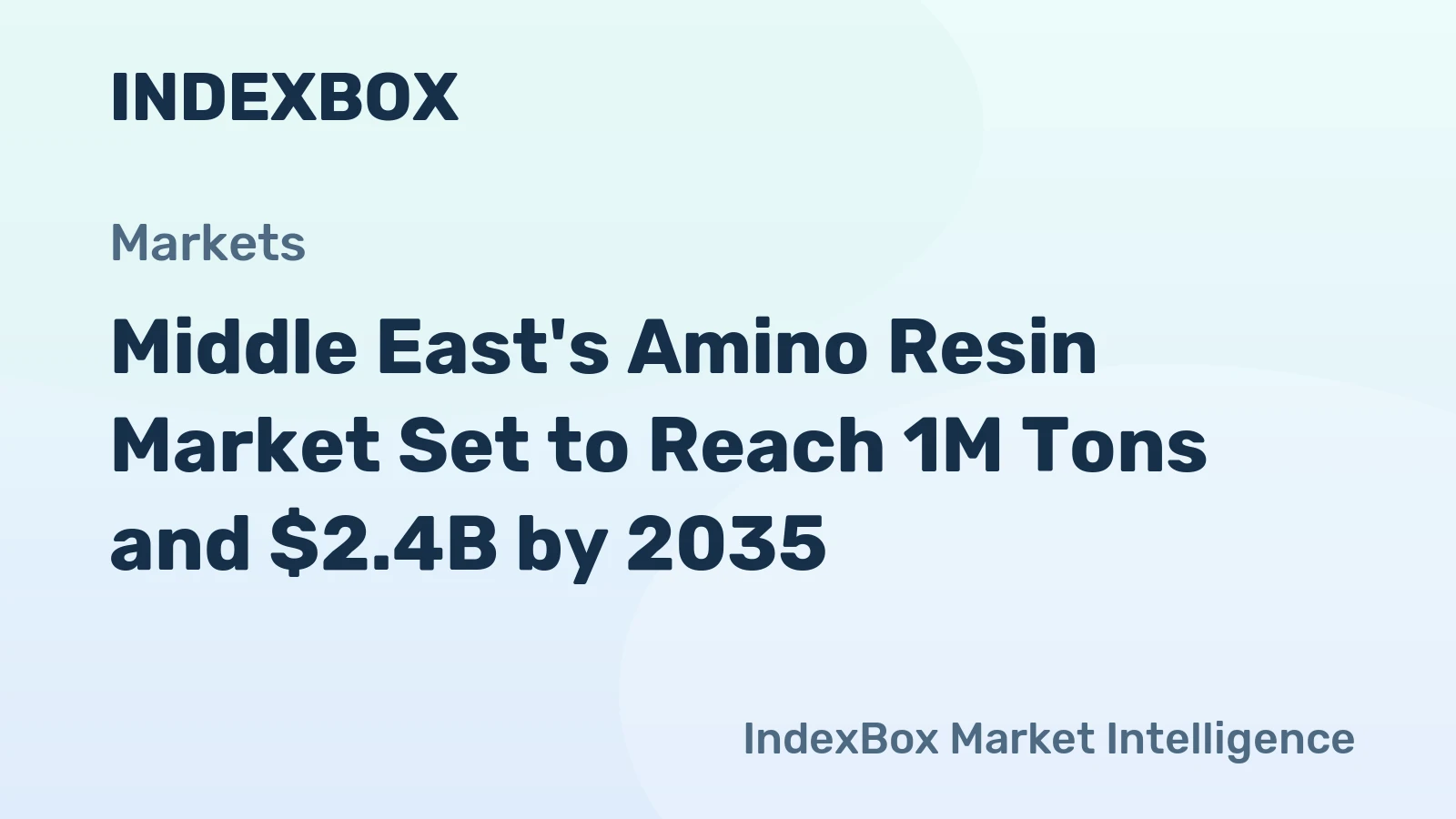 Middle East's Amino Resin Market Set to Reach 1M Tons and $2.4B by 2035