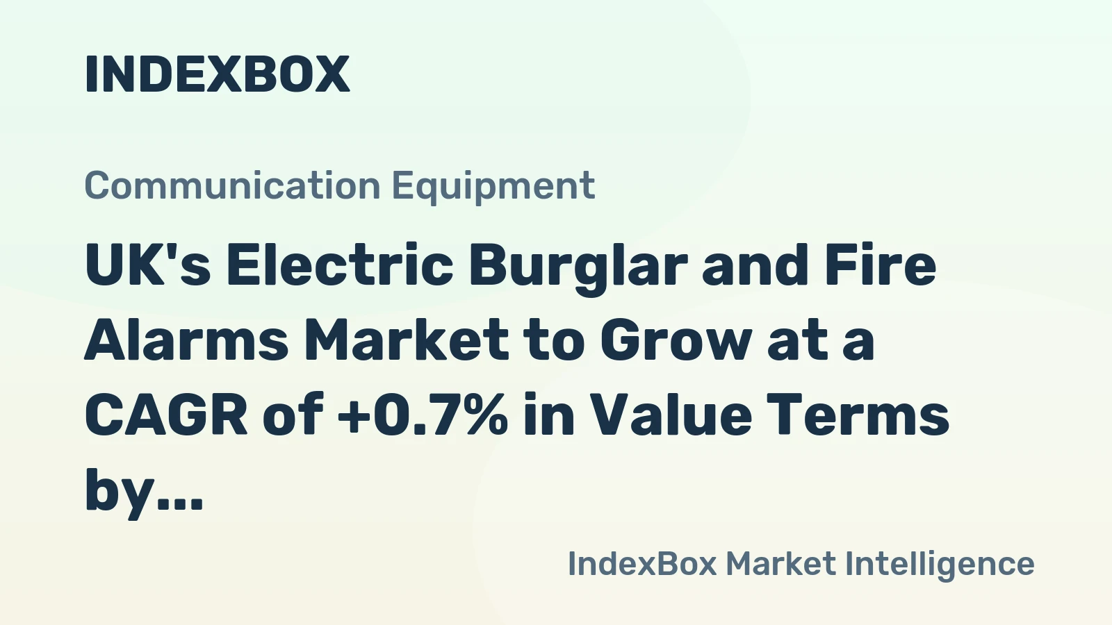 UK's Electric Burglar and Fire Alarms Market to Grow at a CAGR of +0.7% in Value Terms by 2035