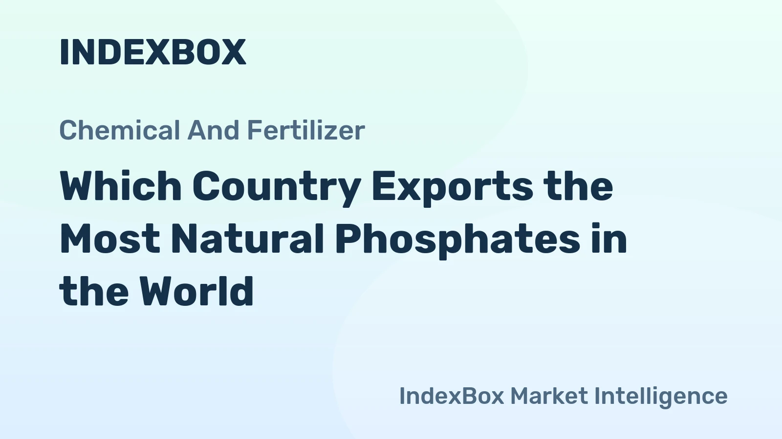 Which Country Exports the Most Natural Phosphates in the World?