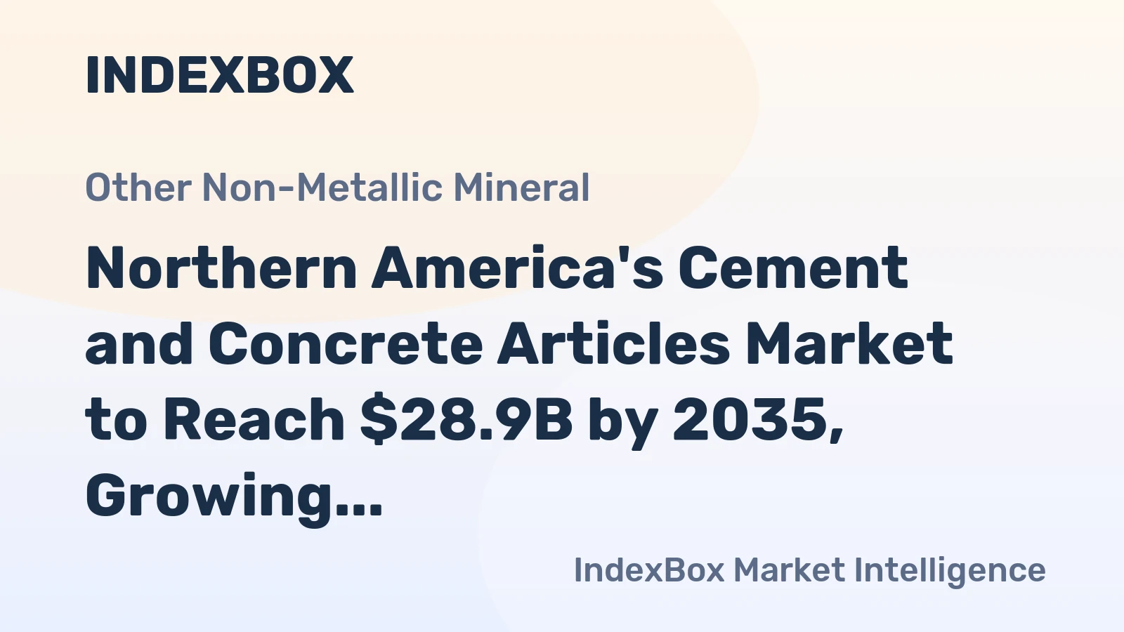 Northern America's Cement and Concrete Articles Market to Reach $28.9B by 2035, Growing at +1.9% CAGR
