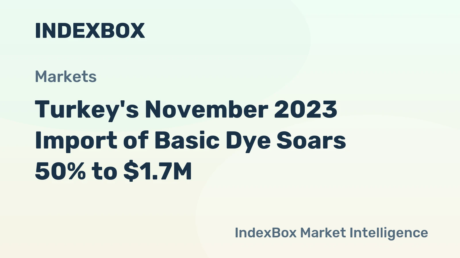 Turkey's November 2023 Import of Basic Dye Soars 50% to $1.7M