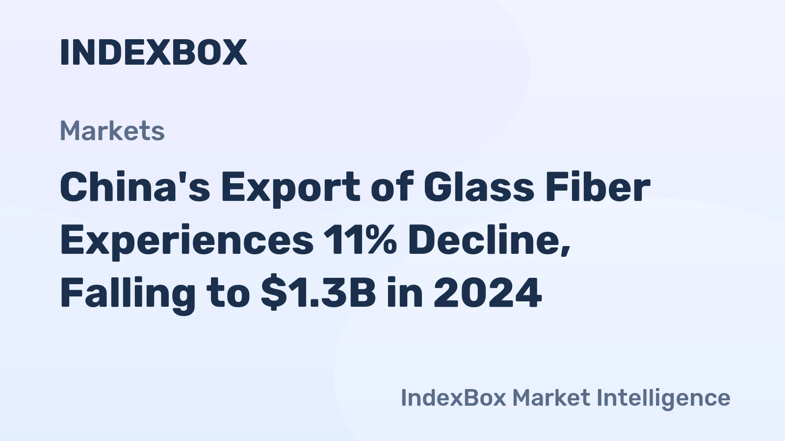 China's Export of Glass Fiber Experiences 11% Decline, Falling to $1.3B in 2024