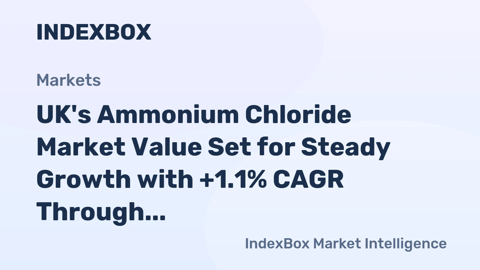 UK's Ammonium Chloride Market Value Set for Steady Growth with +1.1% CAGR Through 2035
