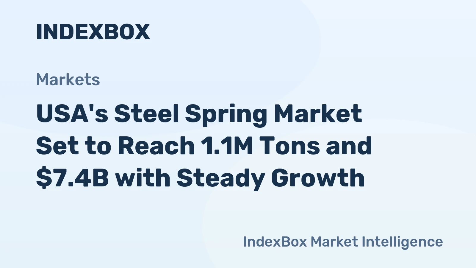 USA's Steel Spring Market Set to Reach 1.1M Tons and $7.4B with Steady Growth