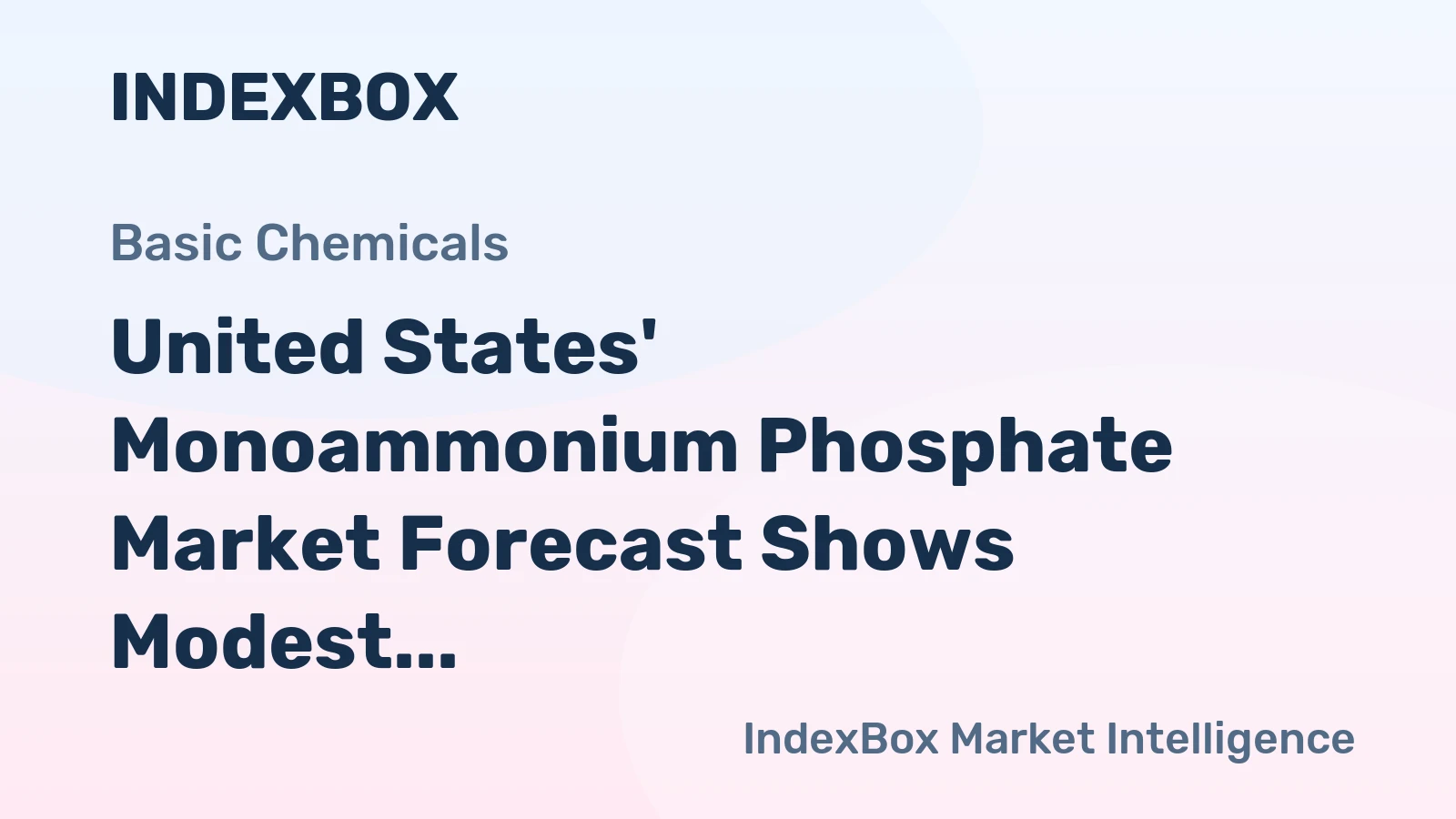 United States' Monoammonium Phosphate Market Forecast Shows Modest Growth With 1.9% CAGR in Value