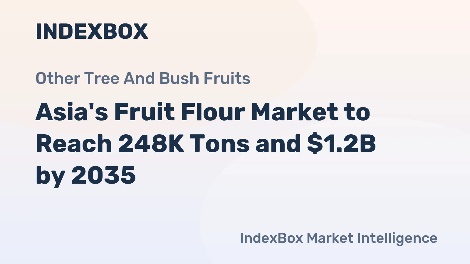Asia's Fruit Flour Market to Reach 248K Tons and $1.2B by 2035