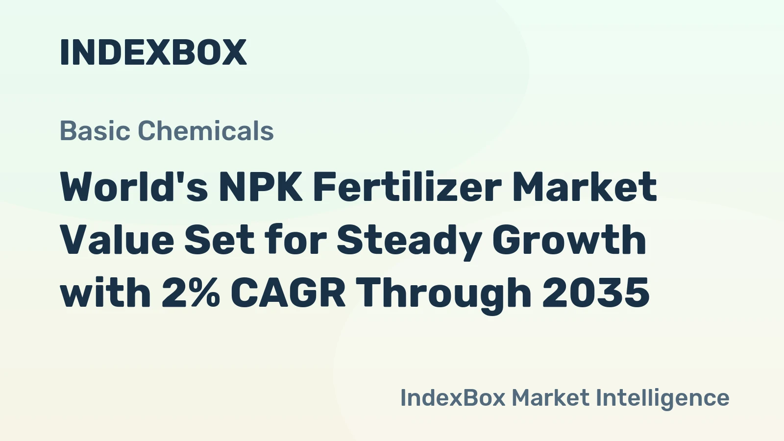 World's NPK Fertilizer Market Value Set for Steady Growth with 2% CAGR Through 2035