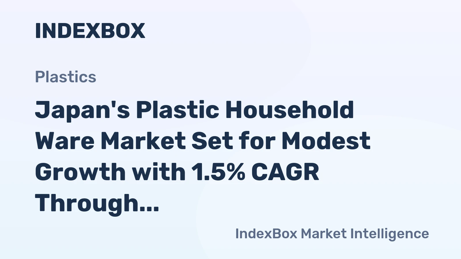 Japan's Plastic Household Ware Market Set for Modest Growth with 1.5% CAGR Through 2035