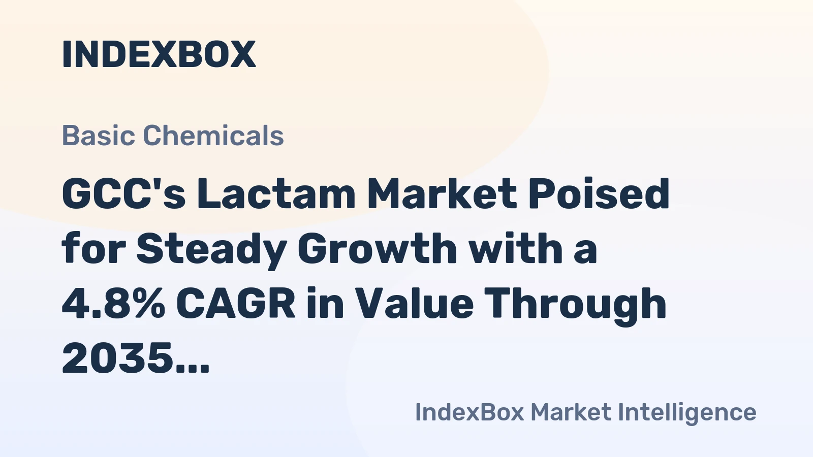 GCC's Lactam Market Poised for Steady Growth with a 4.8% CAGR in Value Through 2035