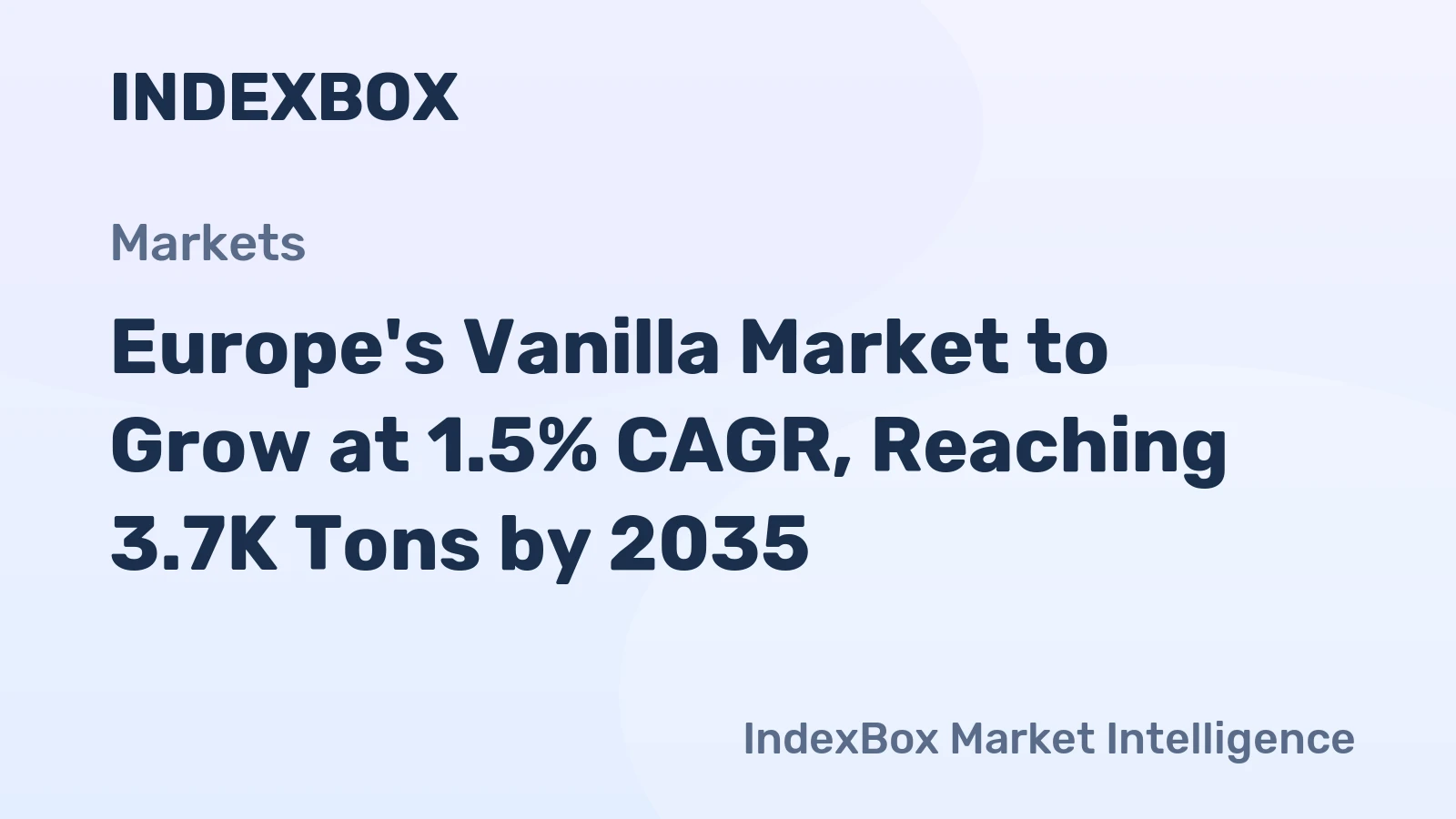 Europe's Vanilla Market to Grow at 1.5% CAGR, Reaching 3.7K Tons by 2035