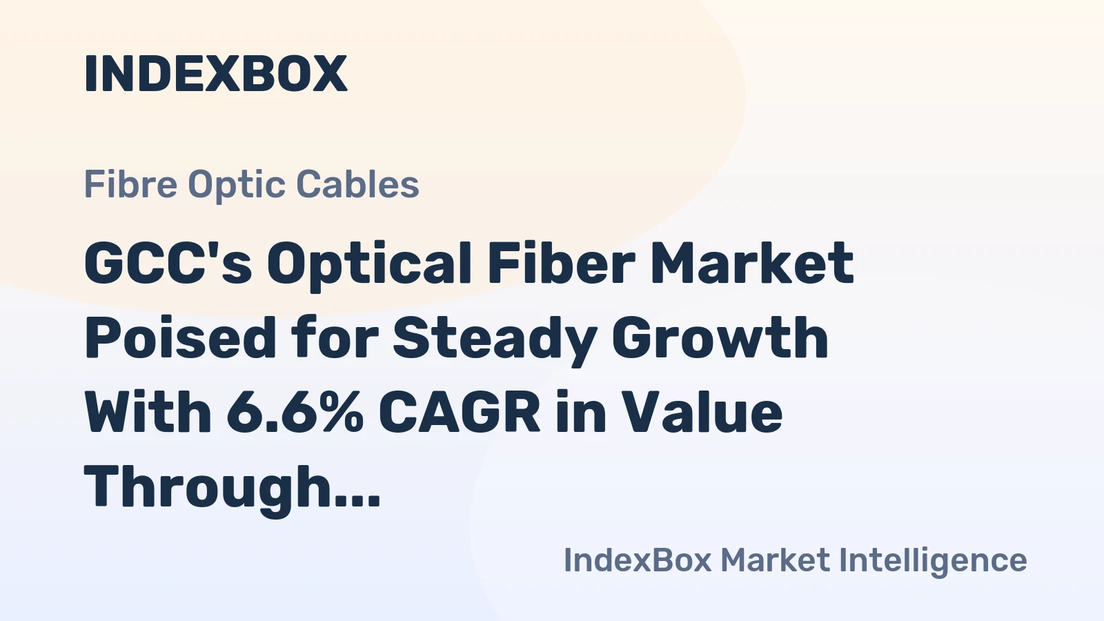 GCC's Optical Fiber Market Poised for Steady Growth With 6.6% CAGR in Value Through 2035