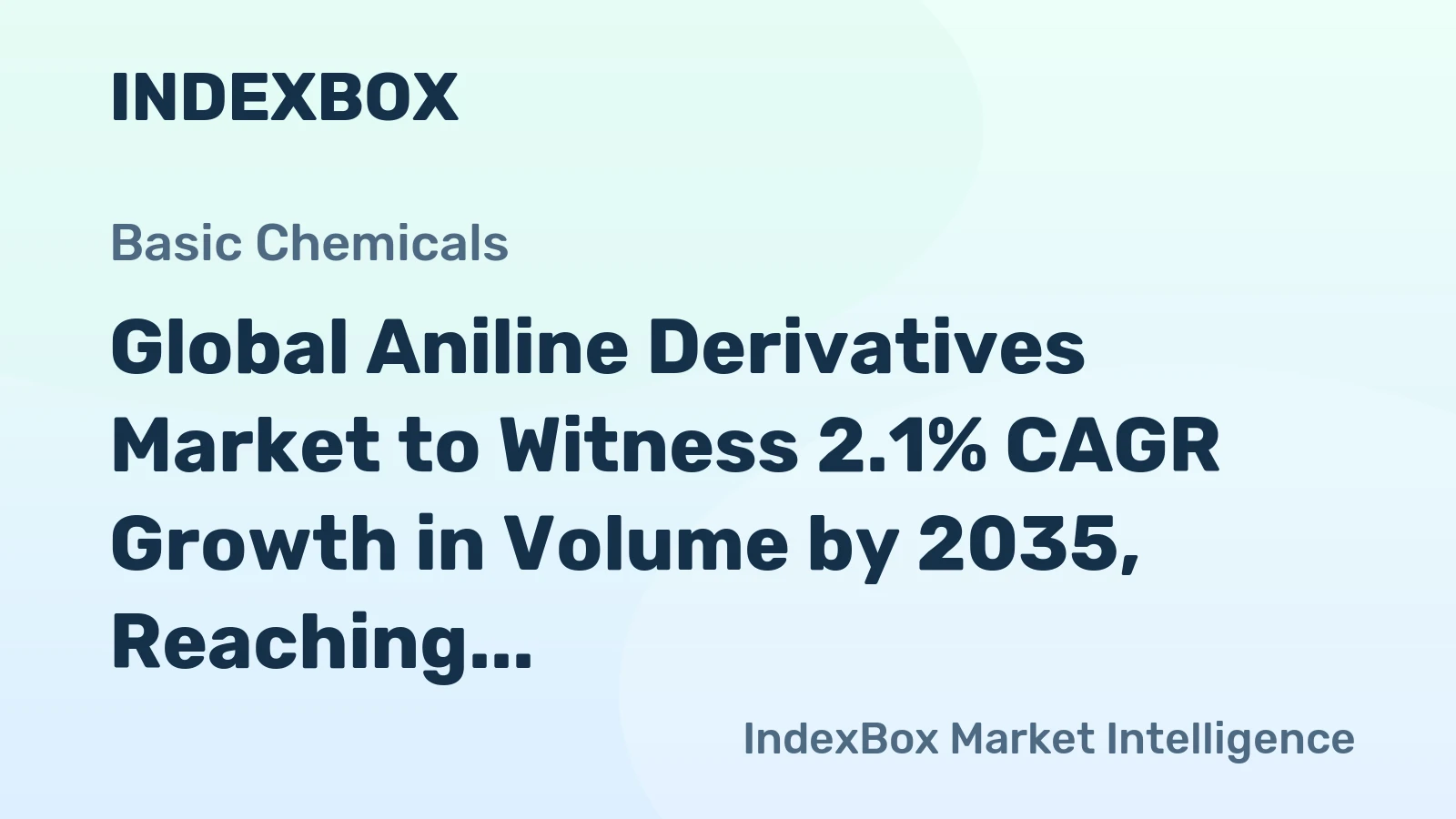 Global Aniline Derivatives Market to Witness 2.1% CAGR Growth in Volume by 2035, Reaching 504K Tons