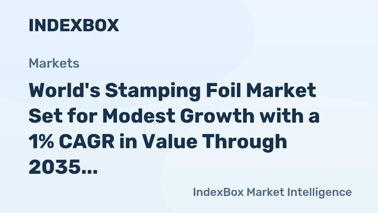 World's Stamping Foil Market Set for Modest Growth with a 1% CAGR in Value Through 2035