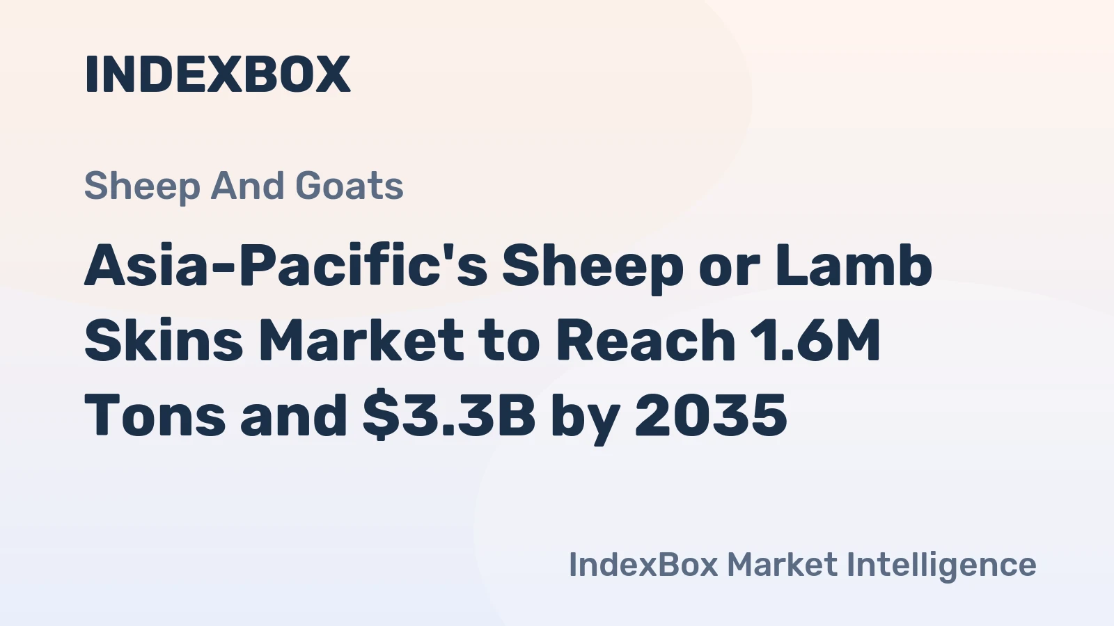 Asia-Pacific's Sheep or Lamb Skins Market to Reach 1.6M Tons and $3.3B by 2035