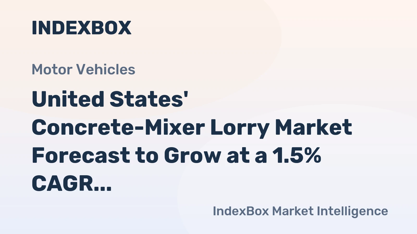 United States' Concrete-Mixer Lorry Market Forecast to Grow at a 1.5% CAGR Through 2035