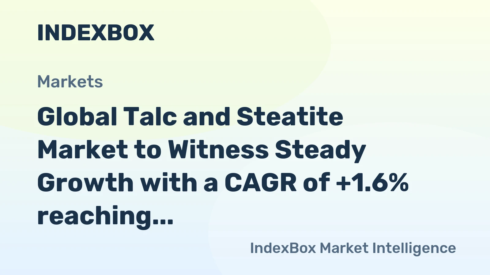 Global Talc and Steatite Market to Witness Steady Growth with a CAGR of +1.6% reaching $5.2B by 2035