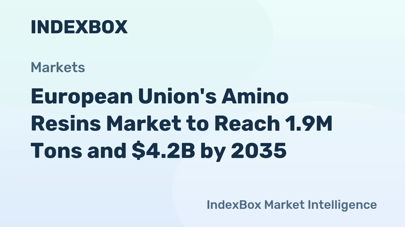 European Union's Amino Resins Market to Reach 1.9M Tons and $4.2B by 2035