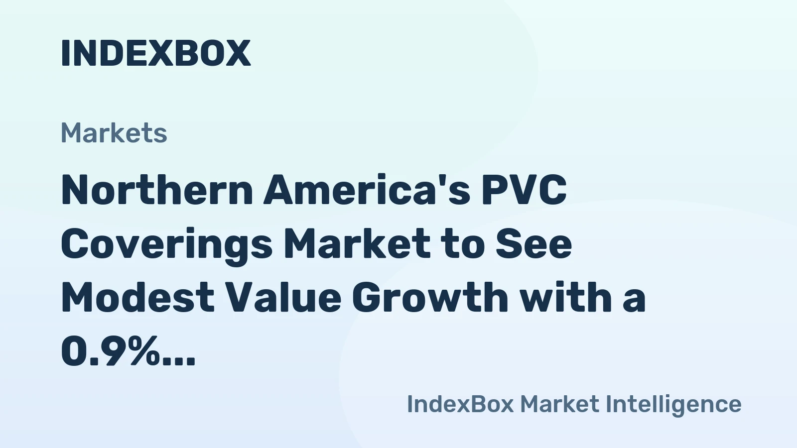 Northern America's PVC Coverings Market to See Modest Value Growth with a 0.9% CAGR