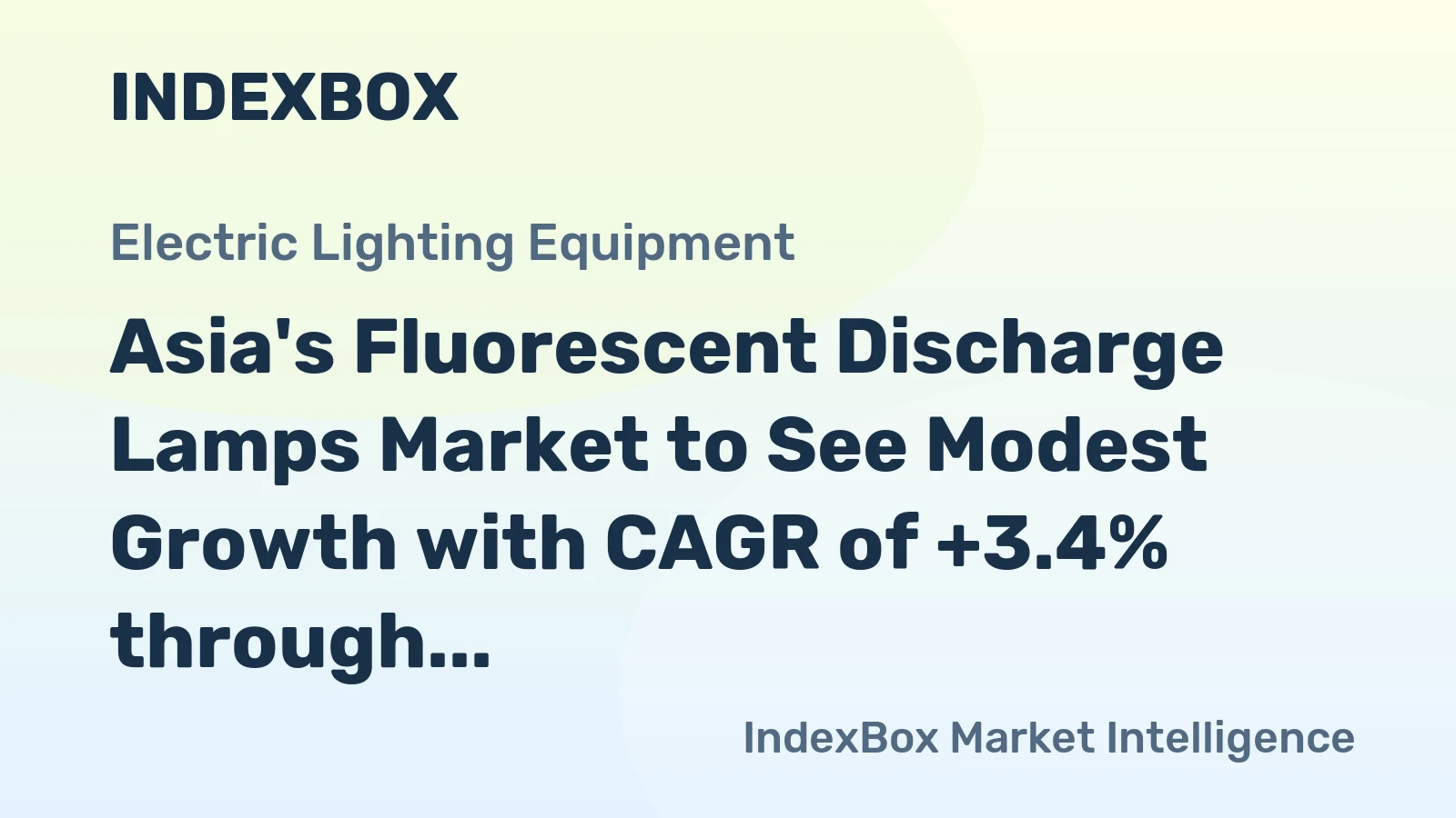 Asia's Fluorescent Discharge Lamps Market to See Modest Growth with CAGR of +3.4% through 2035