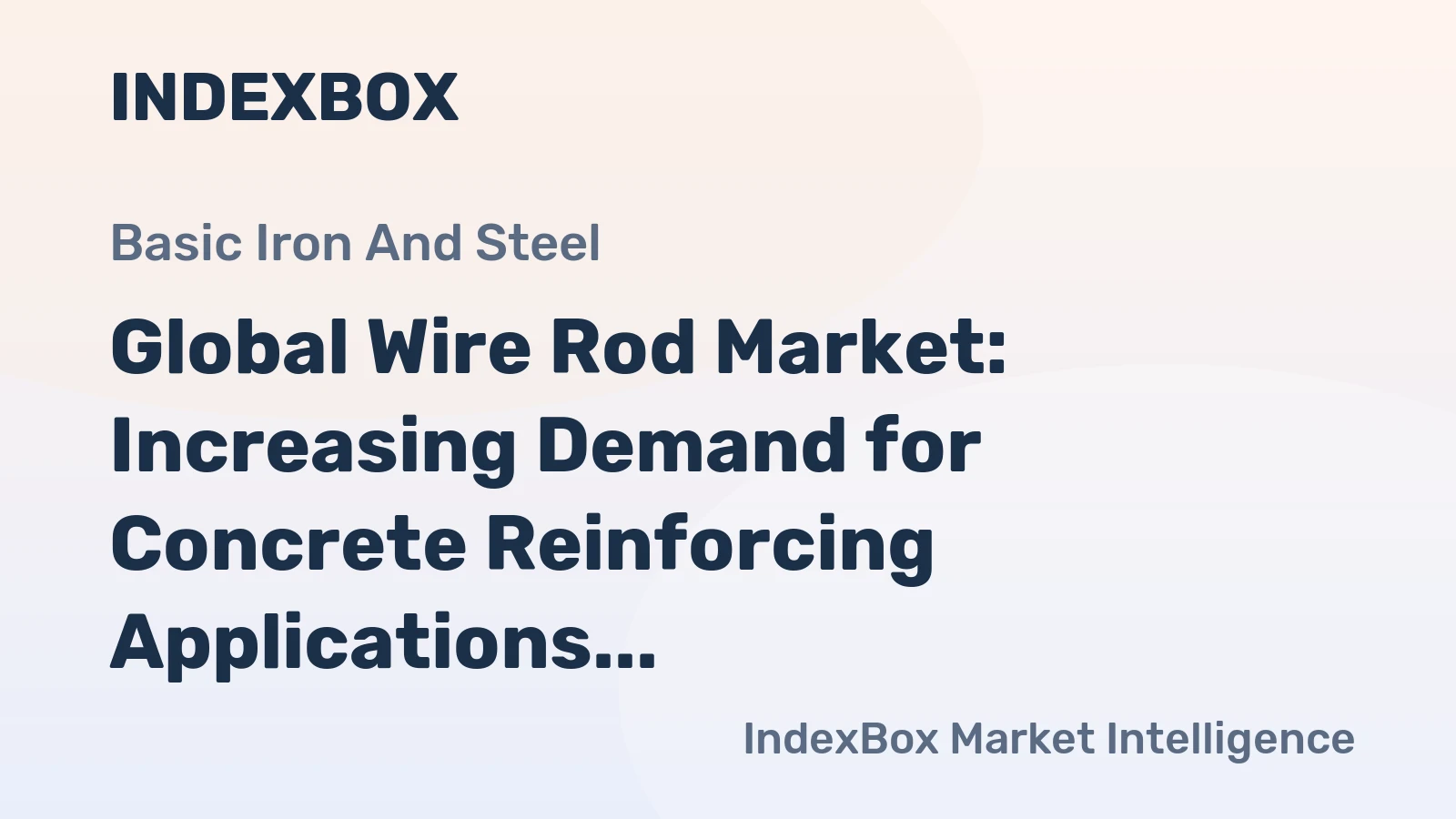 Global Wire Rod Market: Increasing Demand for Concrete Reinforcing Applications Expected to Drive Market Growth at CAGR of +1.6%