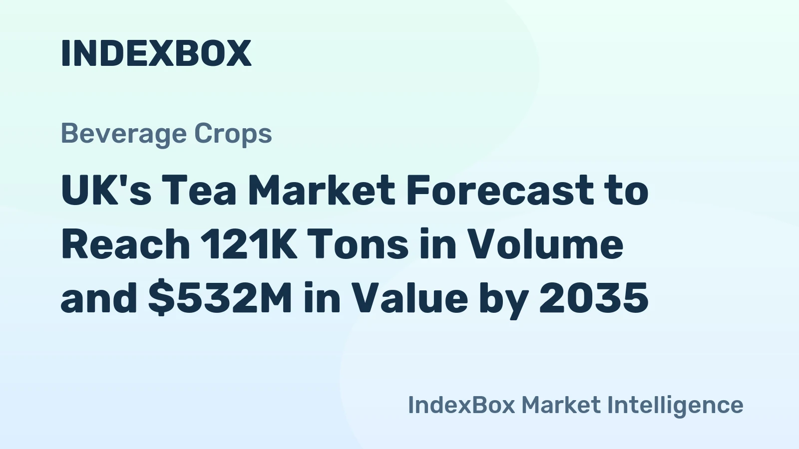 UK's Tea Market Forecast to Reach 121K Tons in Volume and $532M in Value by 2035
