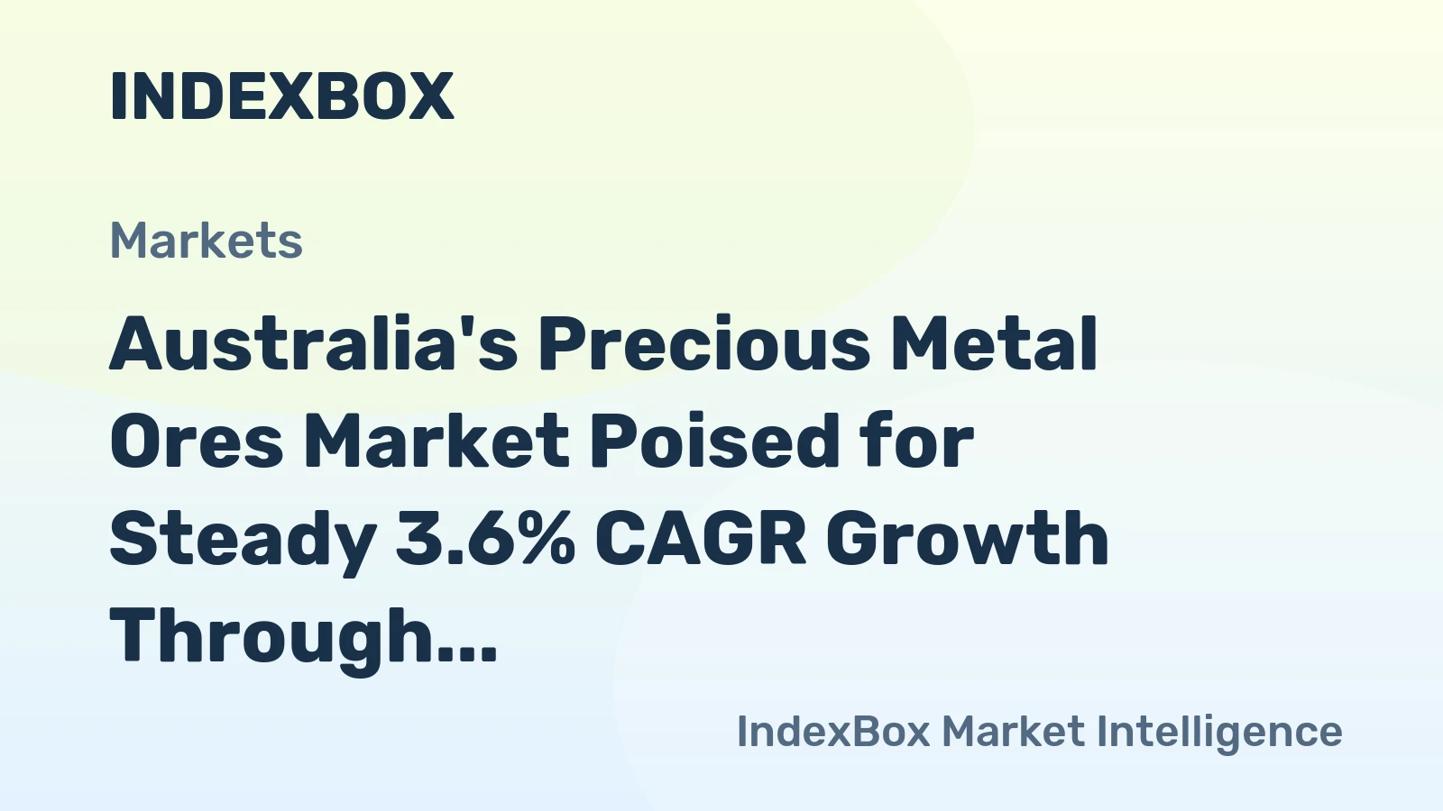Australia's Precious Metal Ores Market Poised for Steady 3.6% CAGR Growth Through 2035