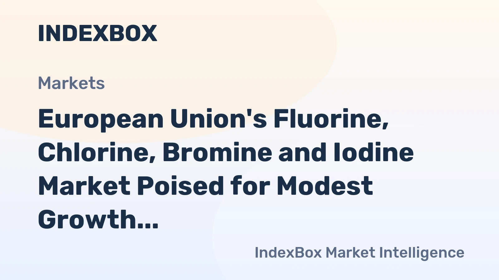 European Union's Fluorine, Chlorine, Bromine and Iodine Market Poised for Modest Growth with 1% CAGR Through 2035