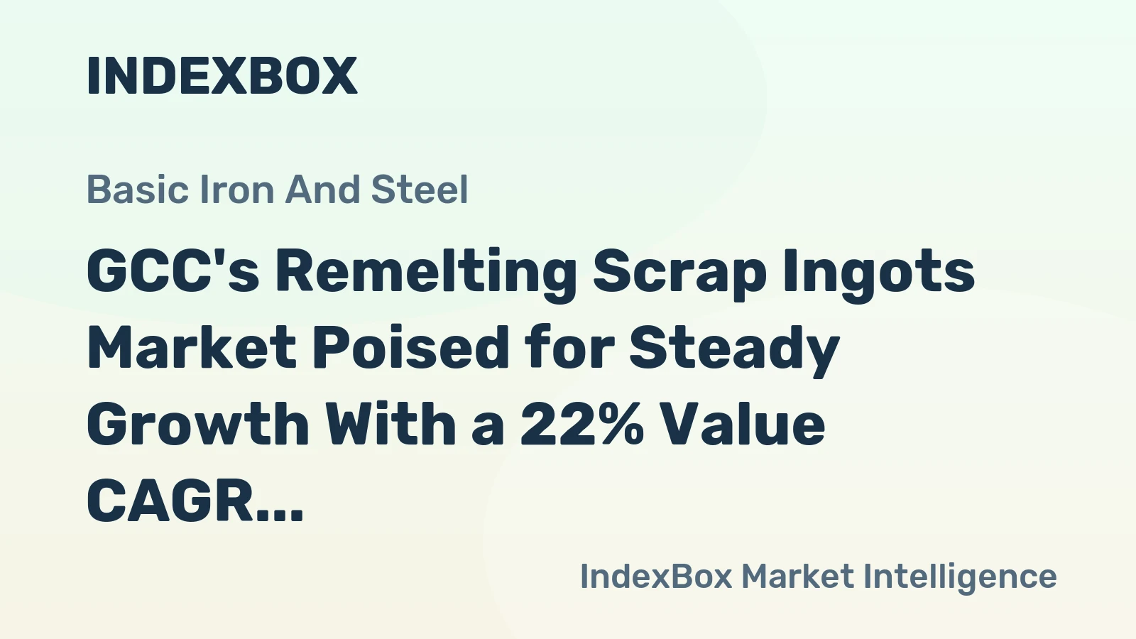 GCC's Remelting Scrap Ingots Market Poised for Steady Growth With a 22% Value CAGR