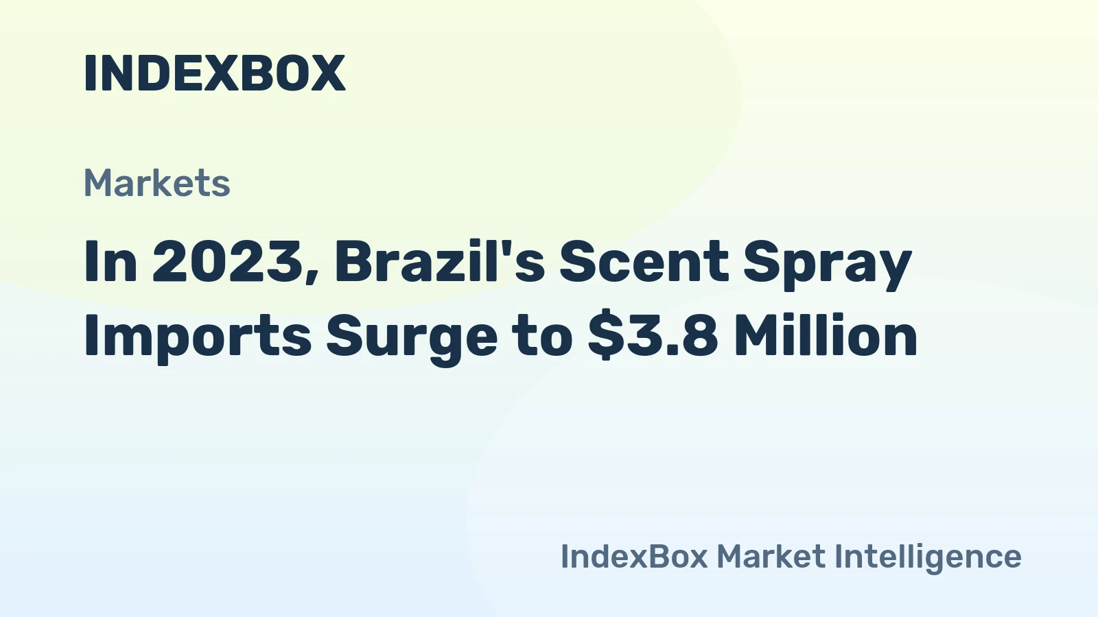 In 2023, Brazil's Scent Spray Imports Surge to $3.8 Million