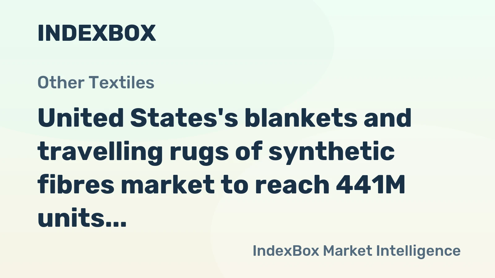 United States's blankets and travelling rugs of synthetic fibres market to reach 441M units and $1.9B by 2035