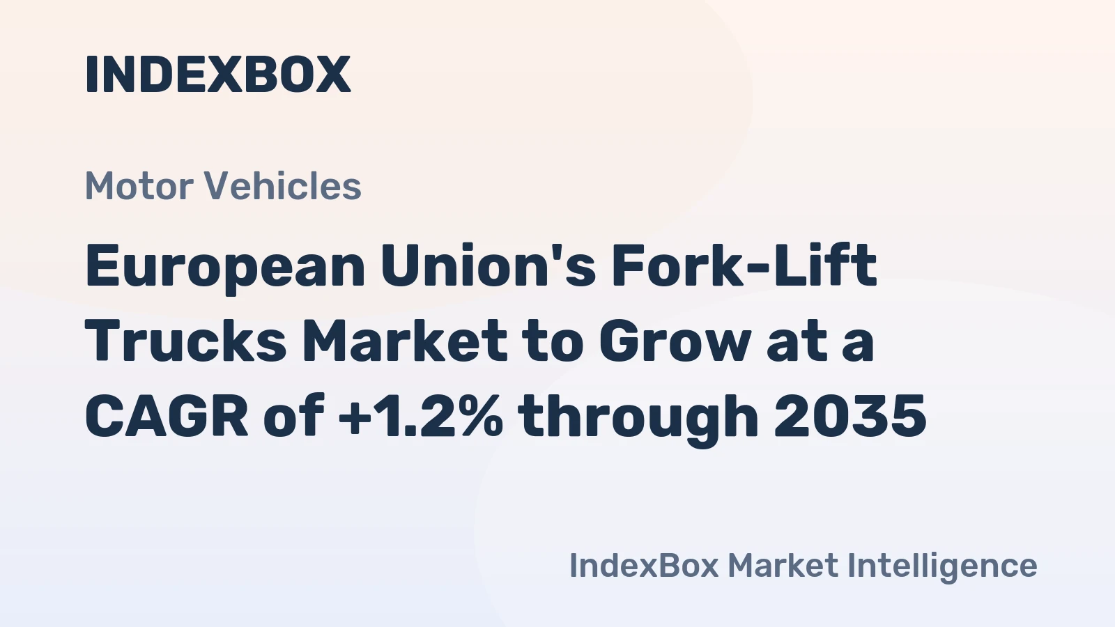 European Union's Fork-Lift Trucks Market to Grow at a CAGR of +1.2% through 2035