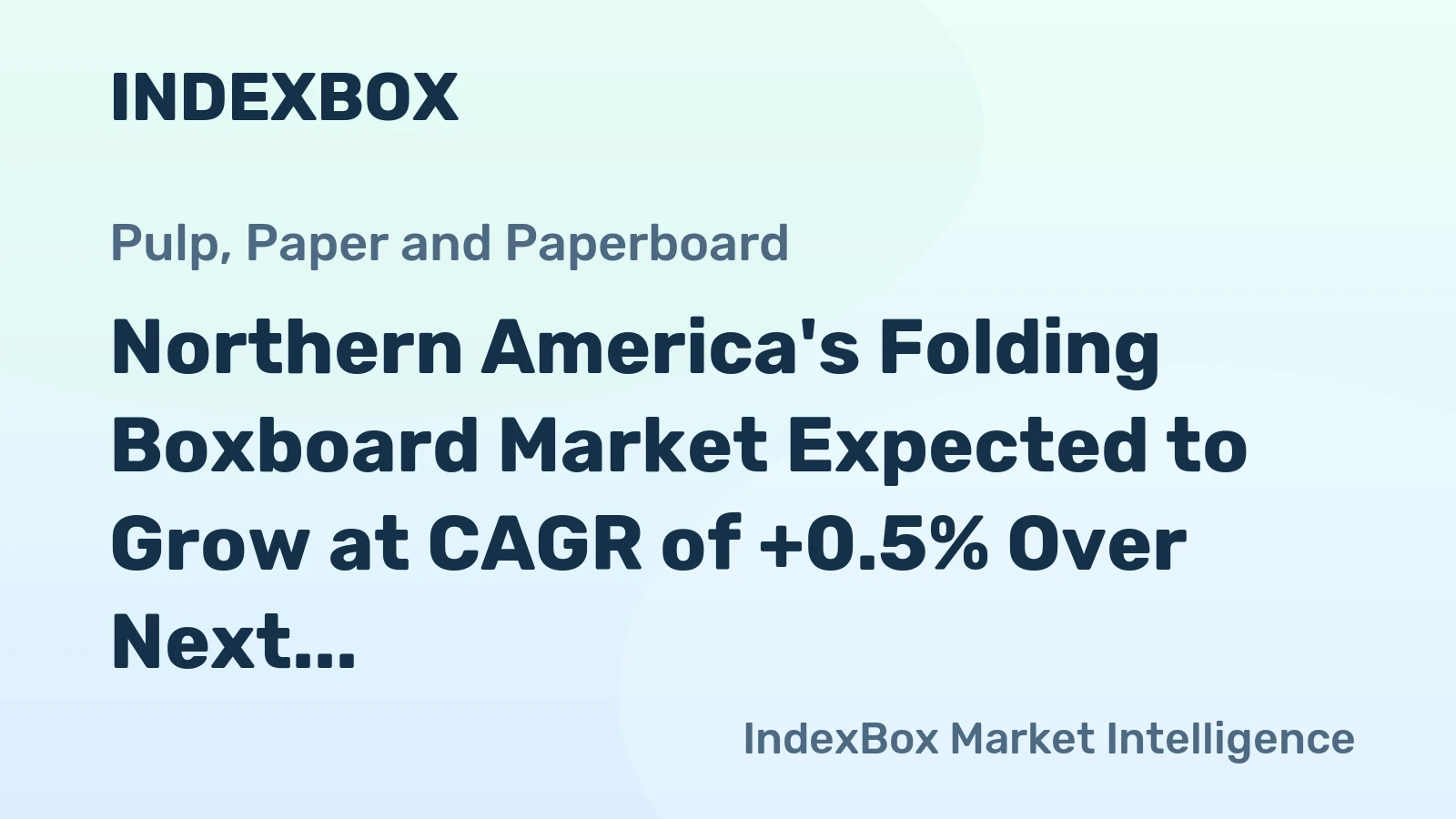 Northern America's Folding Boxboard Market Expected to Grow at CAGR of +0.5% Over Next Decade